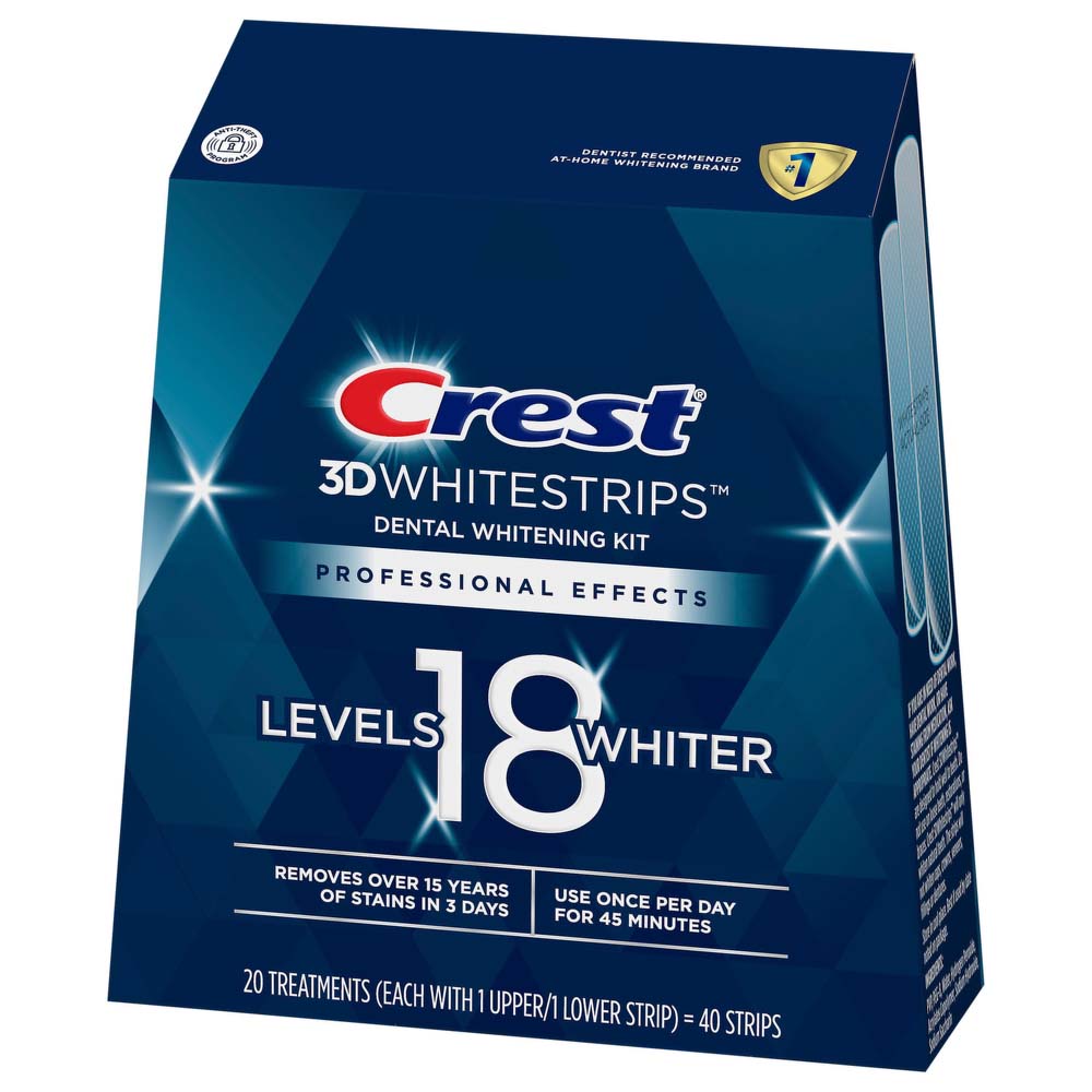 Crest 3D Whitestrips Professional Effects Levels 18 Whiter – We Make Beauty