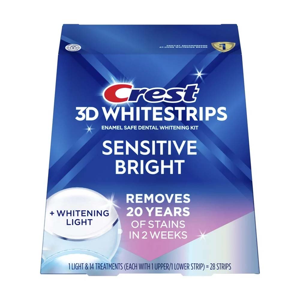 Crest 3D Whitestrips Sensitive Bright + Whitening Light – We Make Beauty